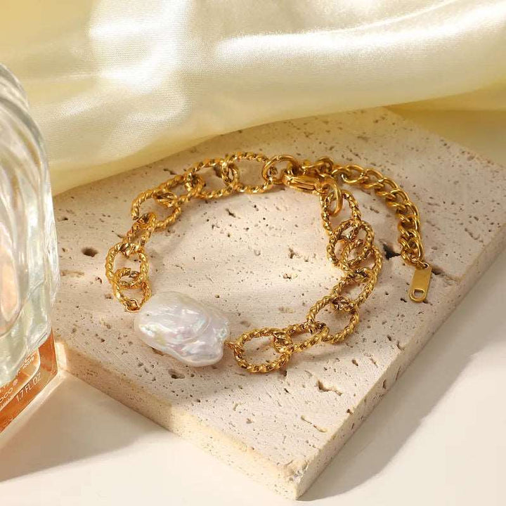 Βραχιόλια ατσάλινα, με πέρλες και charms – charmy.gr